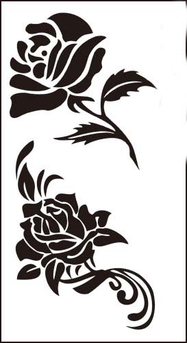 Rose Tattoo Stickers (Set Of 2) on Luulla